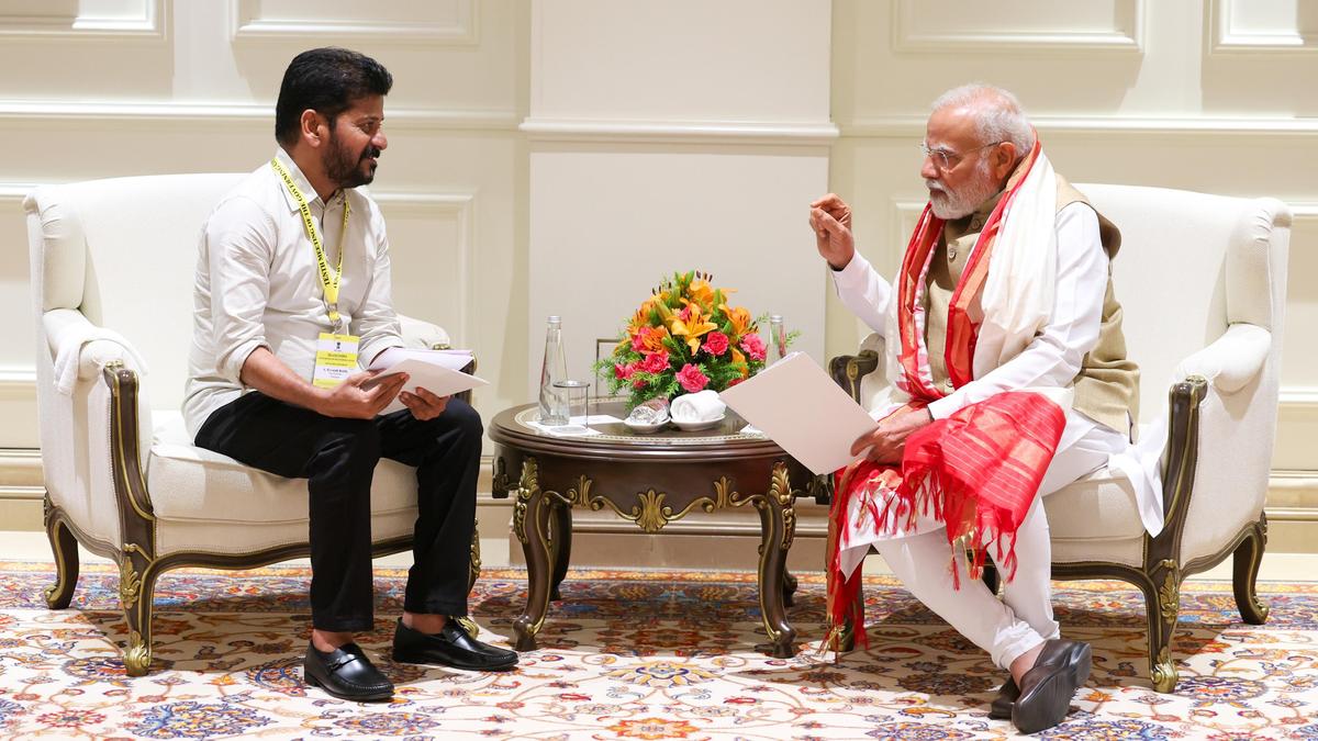 CM Revanth Reddy meets PM Modi, seeks support for Telangana’s strategic projects - The Hindu